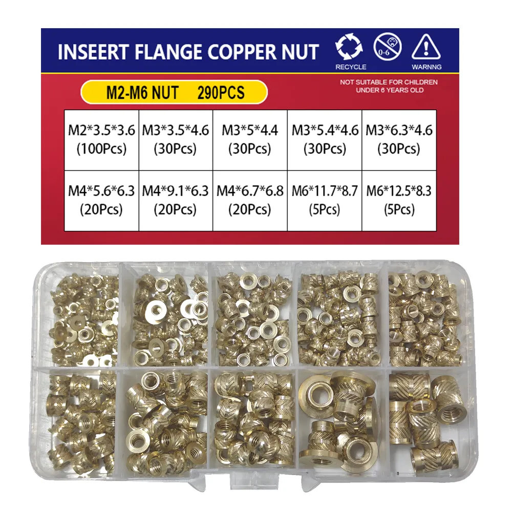 Brass Flange Insert Nut Set For 3D Local Printing Services And ...