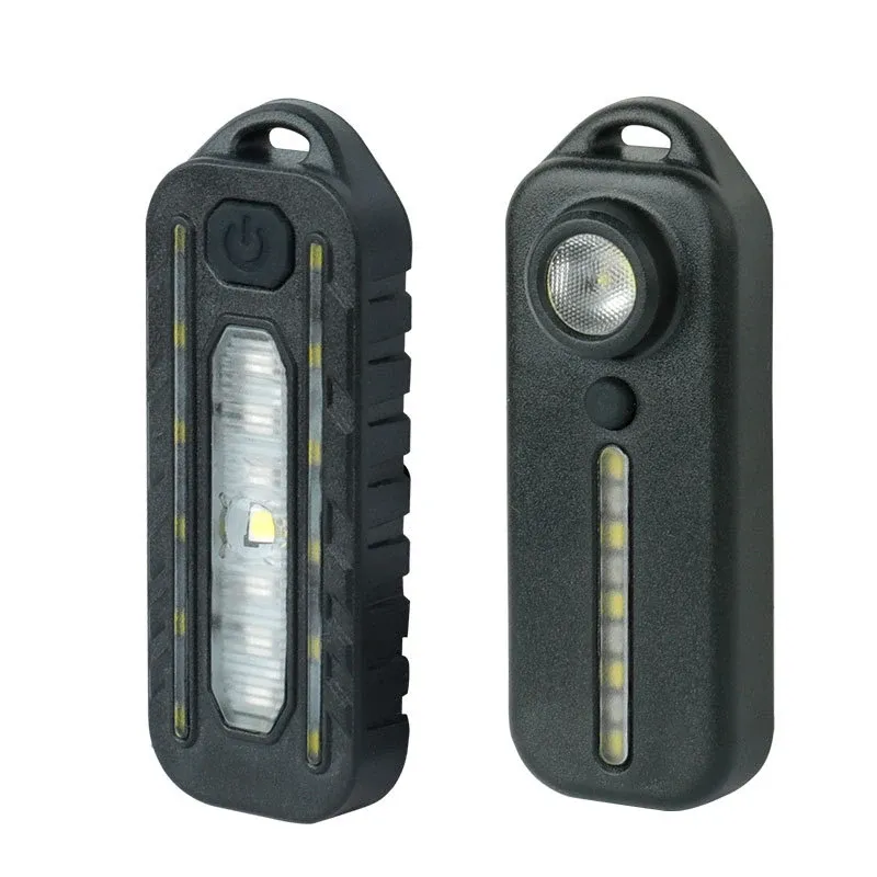 Rechargeable LED Police Security Flashlight USB, Clip, Red/Blue ...