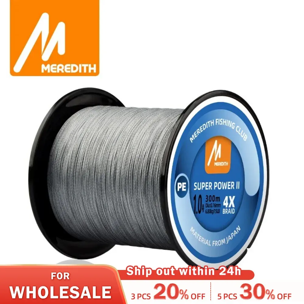 MEREDITH 4-Strand Braided PE Fishing Line | Strong & Smooth ...
