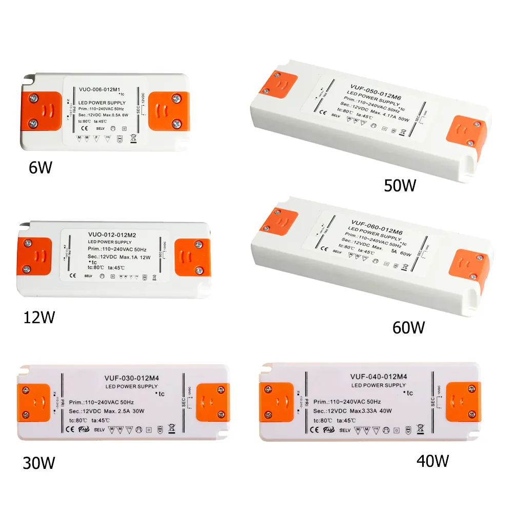 12 Volt LED Driver 6W 12W 15W 30W 50W 60W AC110V 220V... From Ddmyday ...