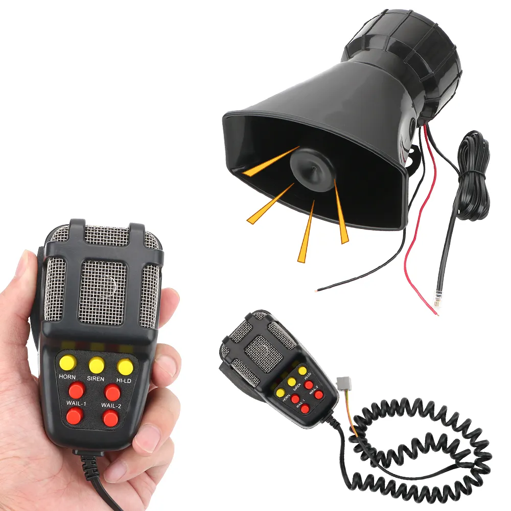 Loud Auto Horns Emergency Vehicle Siren System 12V 100W Public Address ...
