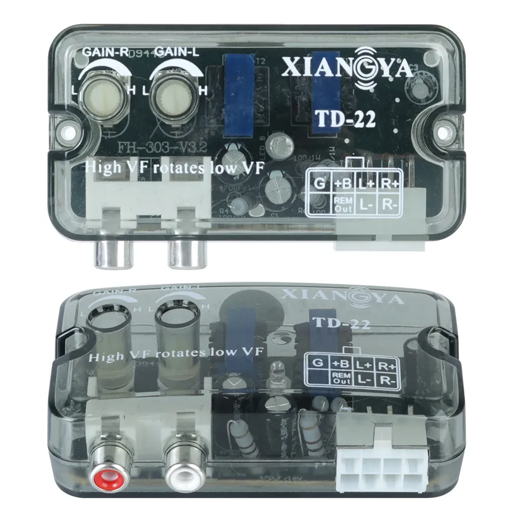Speaker To RCA Converter Adjustable Frequency Car Audio Level Converter ...