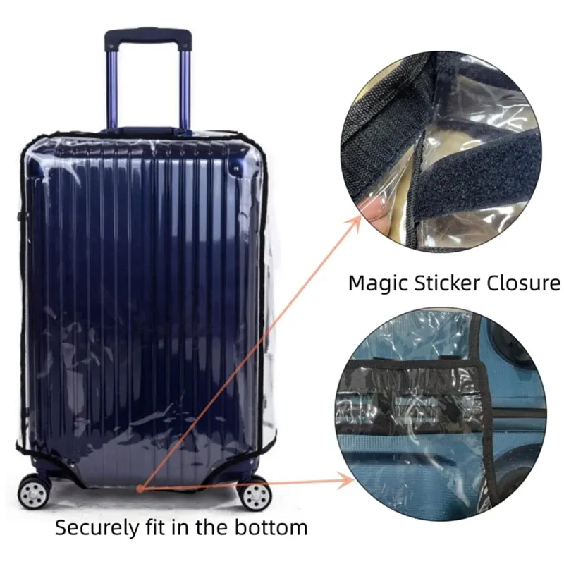 DHgate.com:Transparent PVC Rolling Luggage Cover, Waterproof Suitcase ...