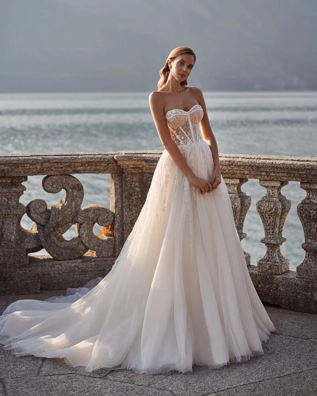 Glitter A-Line wedding attendee dress with Removable Puff Glitter A-Line wedding attendee dress with Removable Puff