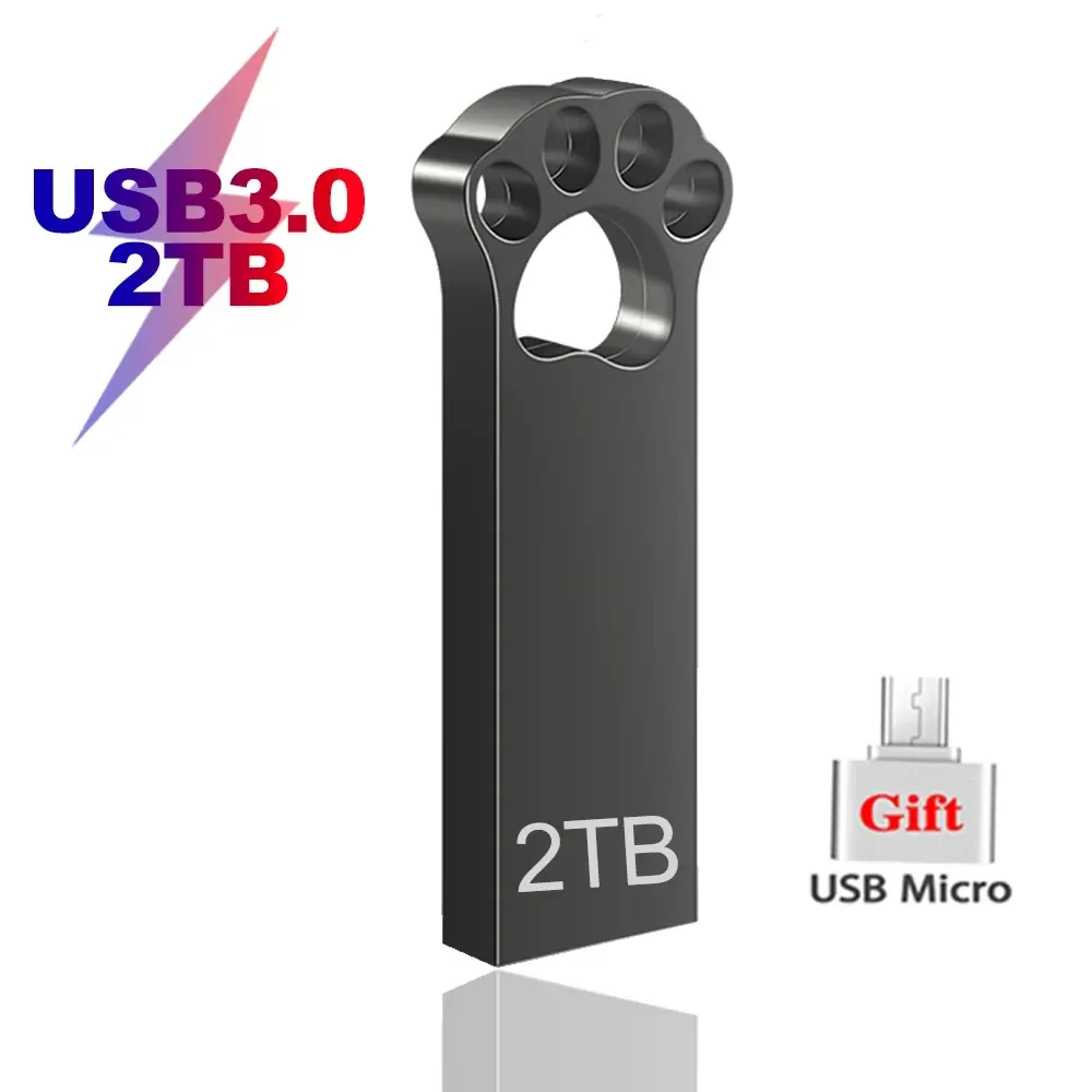 2TB Type-C Metal Pendrive: High-Speed USB 3.0 Flash Drive for Data ...