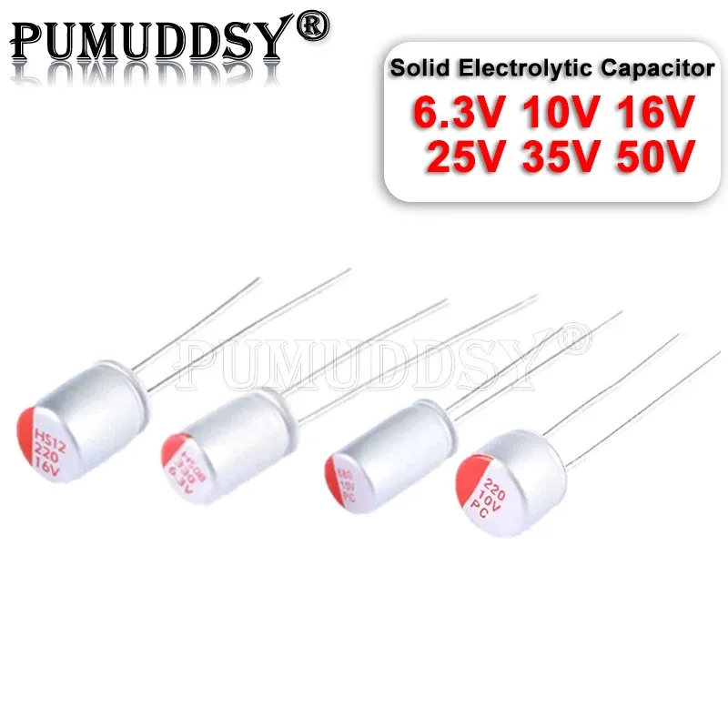 DHgate.com:10PCS DIP Solid Electrolytic Capacitors, 6.3V to 35V, 100UF ...