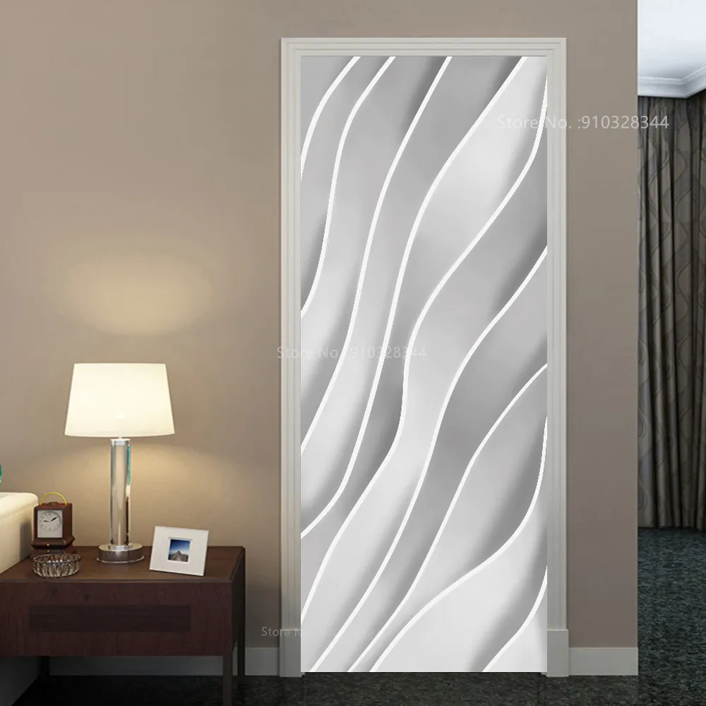 Premium Self-Adhesive 3D Door Stickers - Flower Design, Custom Size ...