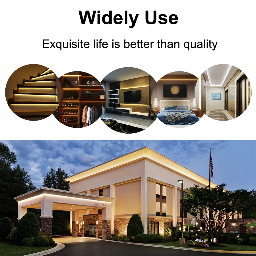 FOB LED Waterproof IP68 COB Strip Lights Flexible 12V/24V Tape Light ...