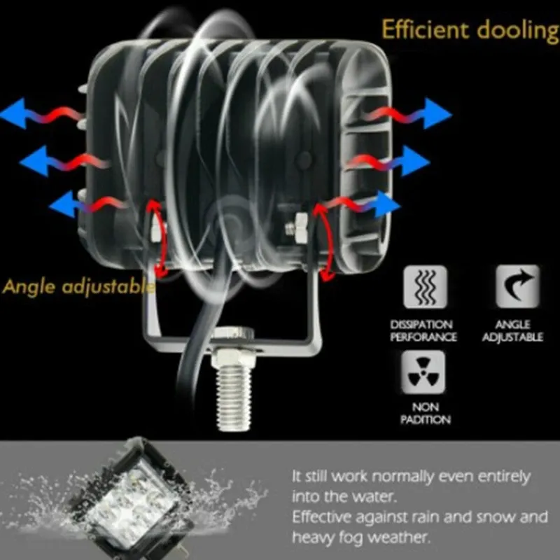Auto Triple Side Work Light: Dome, Flashing, Headlight, Spotlight ...