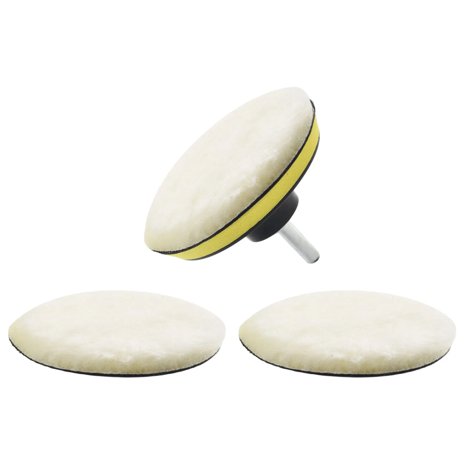 5-Piece Car Polishing Pad Kit - 4 Inch Wool Buffing Wheel & Drill ...