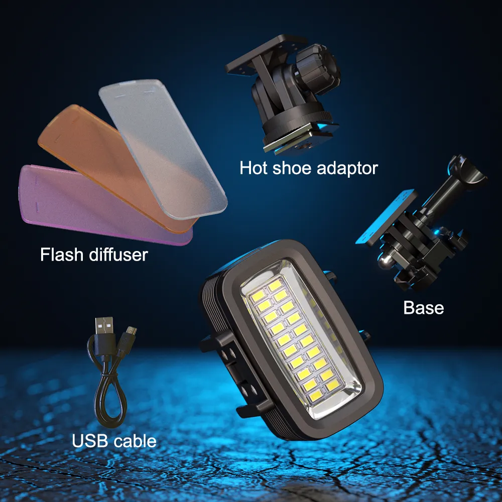 DHgate.com:700lm Mini LED Video Light with 40m Waterproof Housing ...