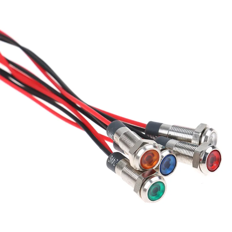 DHgate.com:IP67 Waterproof LED Indicator Lights: 5 Pack Colored Metal ...