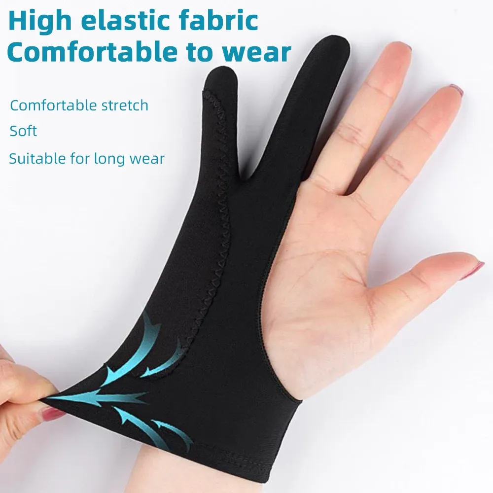 Two-Finger Anti-Fouling Drawing Glove for Graphic Tablets Right/Left ...