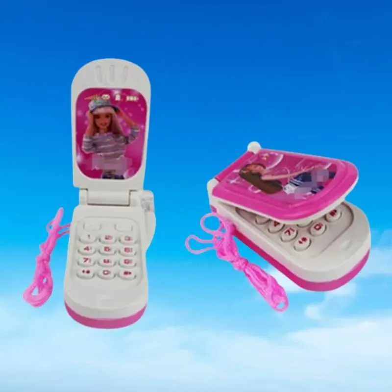 Interactive Glowing Mobile Phone Toy for Kids - Classic Flip Cover ...