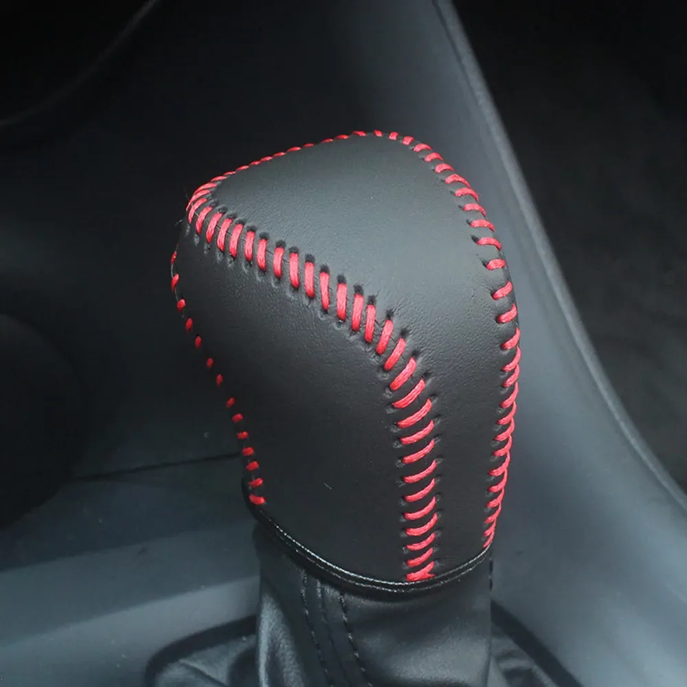 DHgate.com:Hand-Stitched Leather Shift Knob CoverGenuine Cowhide DIY ...
