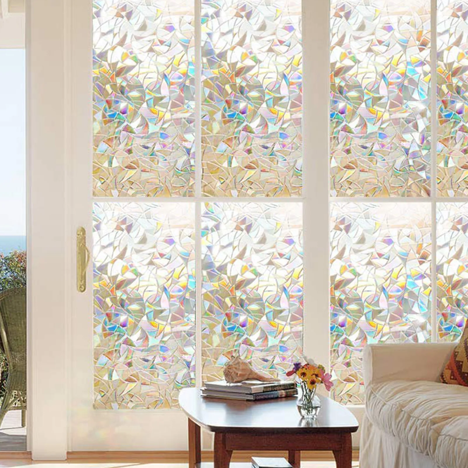 Privacy Glass Sticker Decorative Window Film PVC Graphic Vinyl Plant ...