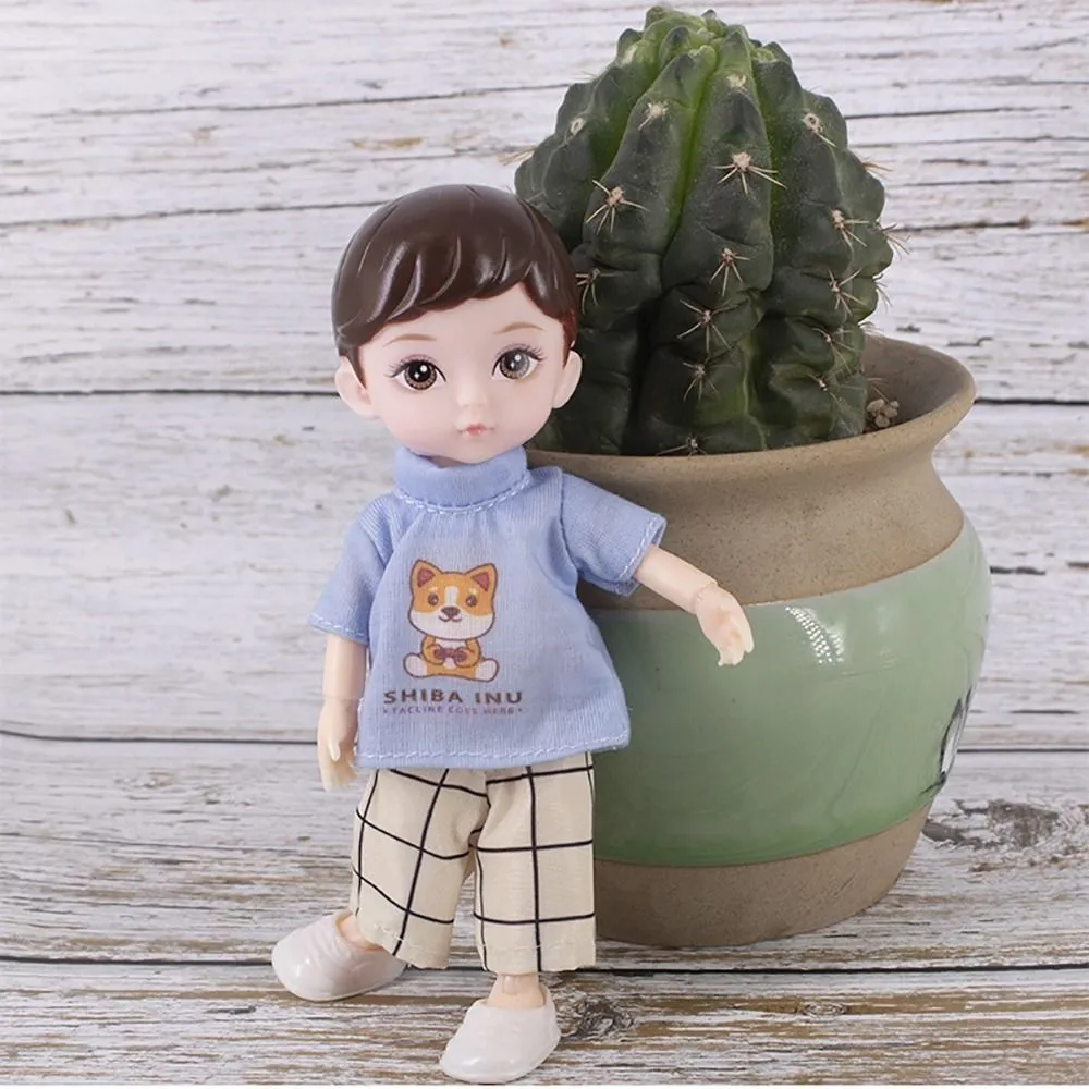 202416cm Tiny BJD Doll Blue & Yellow Eyes 13 Jointed Body Cute Boy Doll ...