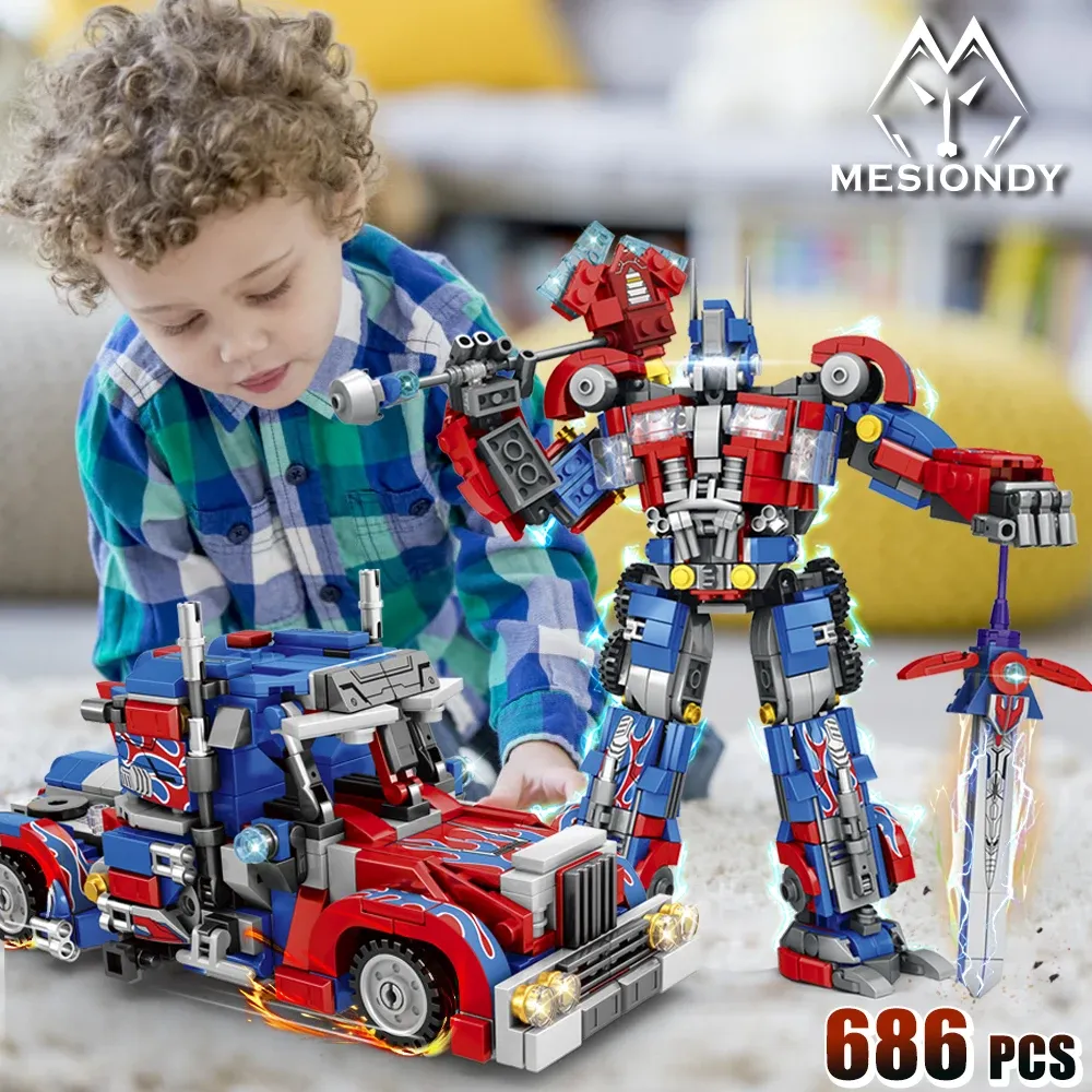 Optimus Prime Transformers Robot Building Kit 2 In 1 Transformers Robot ...