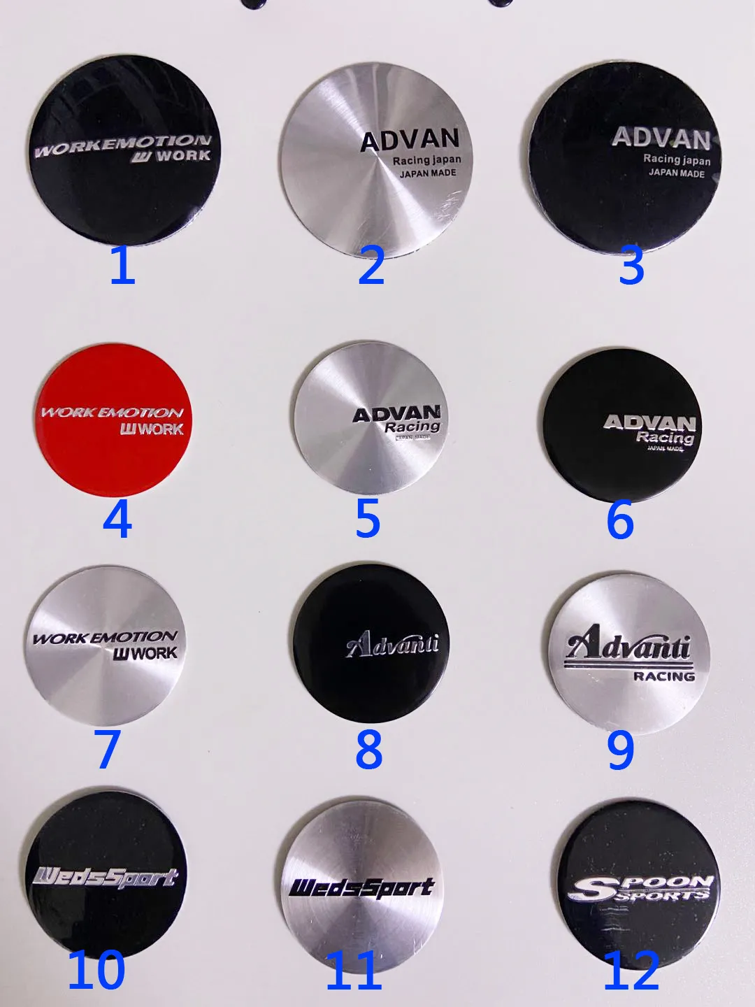 56mm Car 45mm Wheel Center Cap Emblem Sticker For WORKEMOTION ADVAN ...