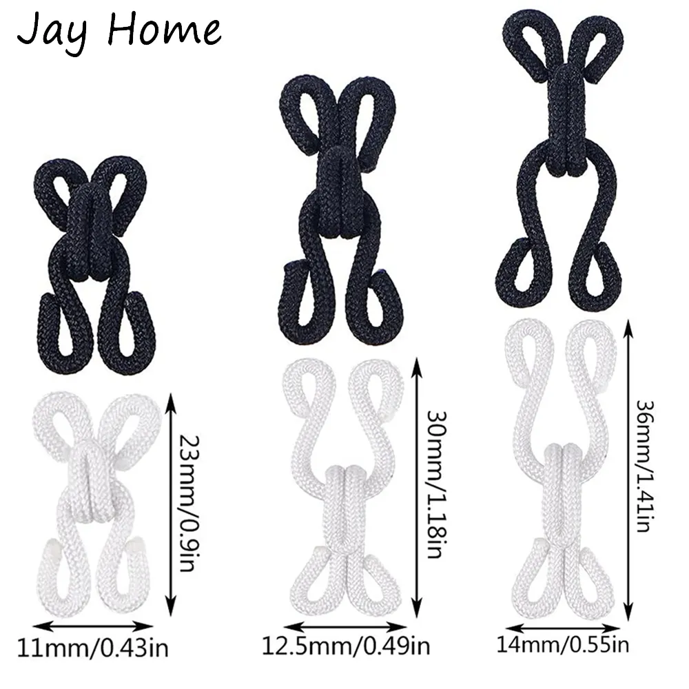 10 Pack Sewing Hook & Eye Clasps - Silver Tone Metal Fasteners for ...