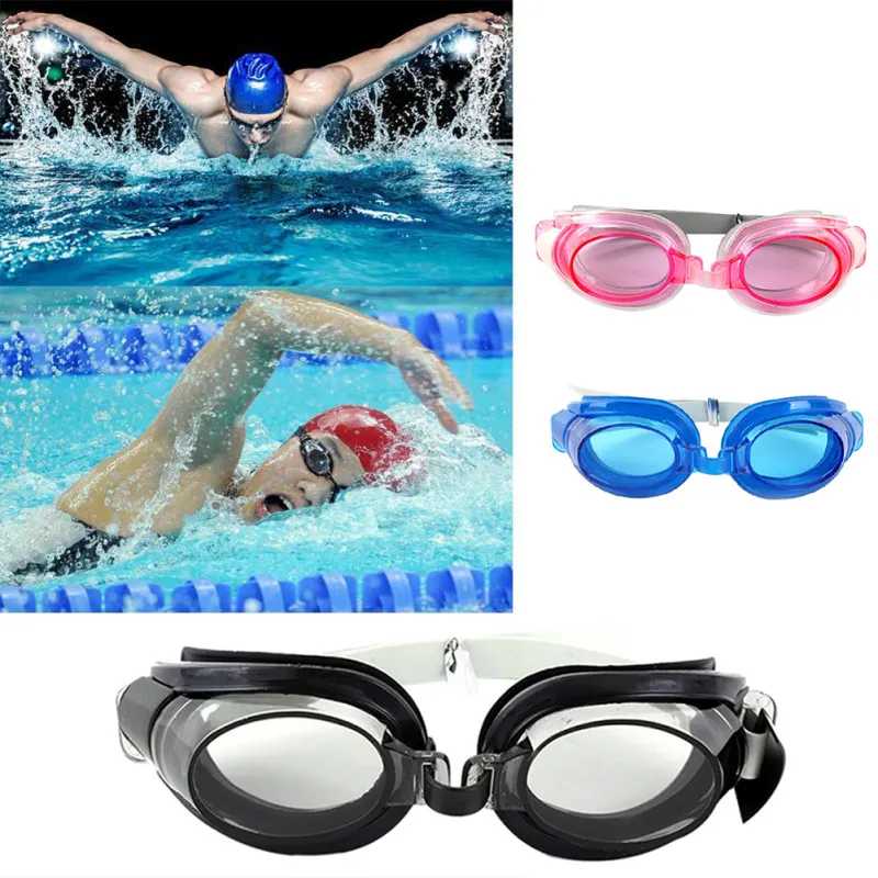 Adjustable Swimming Goggles Set - Waterproof, Anti-Fog with Nose Clip ...