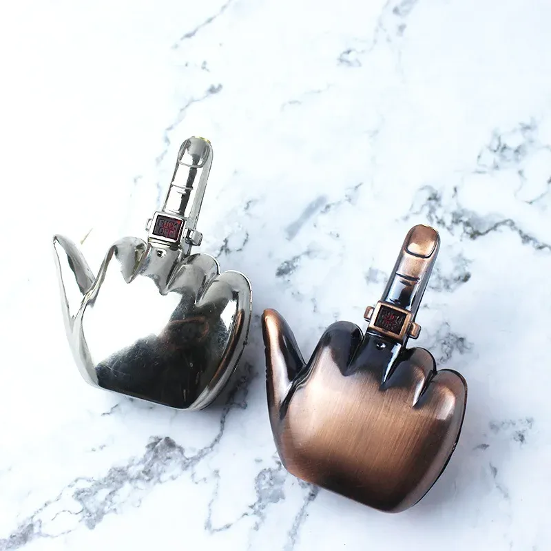 Unique Lighters: Novel Middle Finger Inflatable Lighter Windproof Jet ...