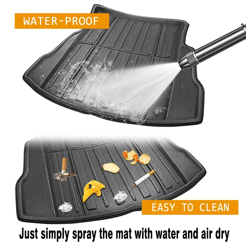 Tesla Model 3 & Y Rear Trunk Mat Waterproof TPE Cargo Liner, Protective ...