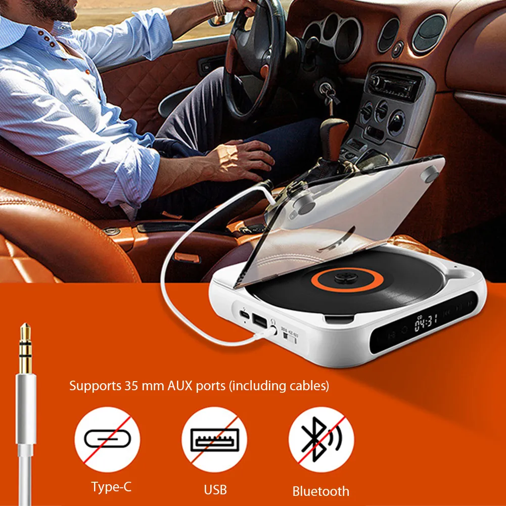 Mini CD Player A B Repeat Sound Speaker Bluetooth Compatible CD Player ...