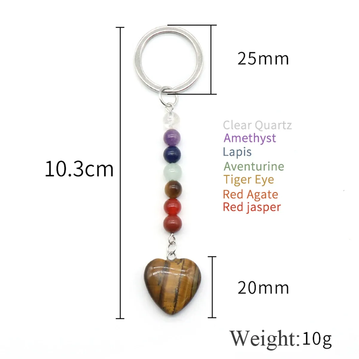 DHgate.com:Natural Peach Heart Chakra Healing Charm Stone Keychain for ...