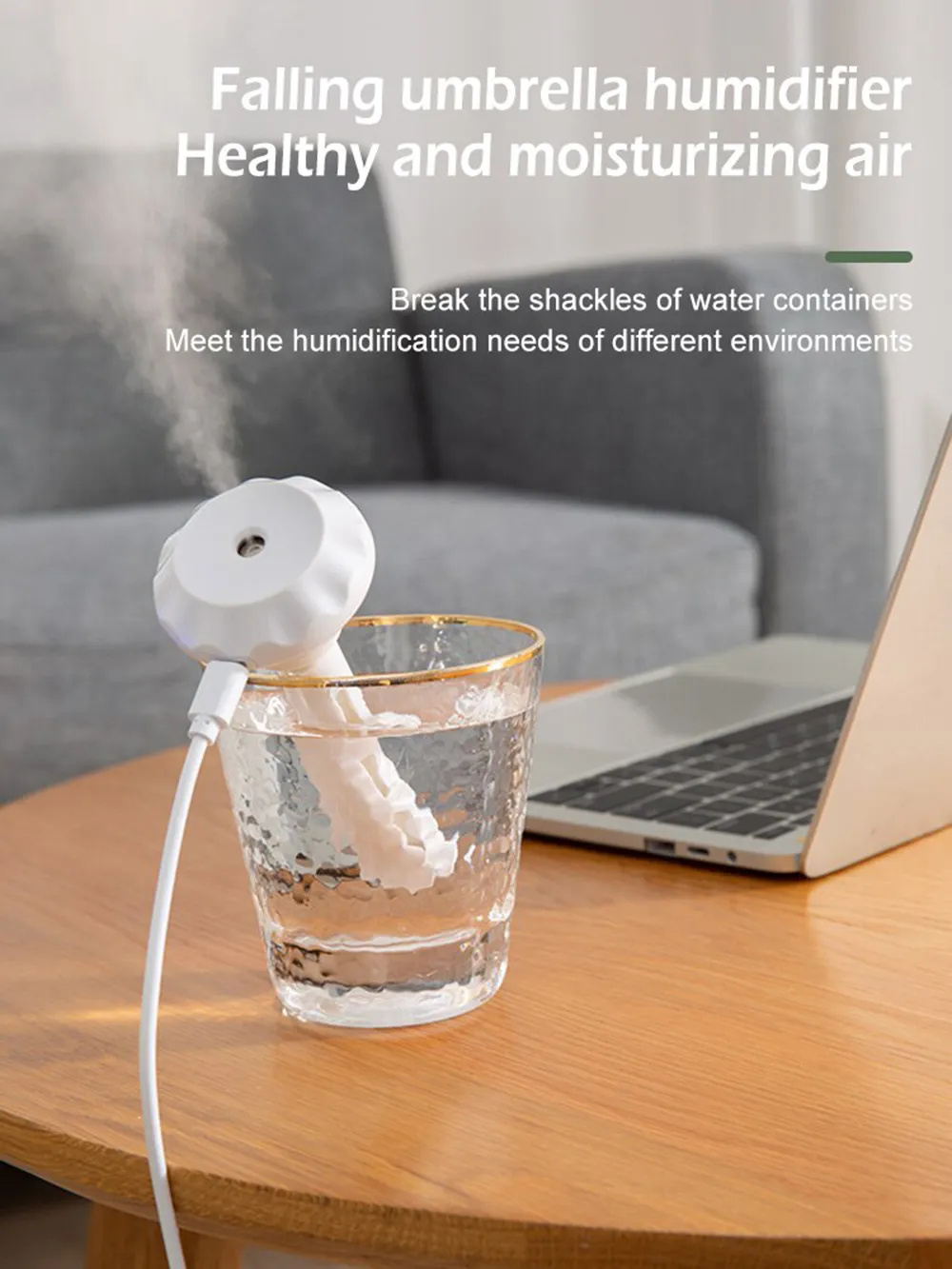 Portable Nano Spray USB Humidifier for Bedroom and Office Desktop Air ...