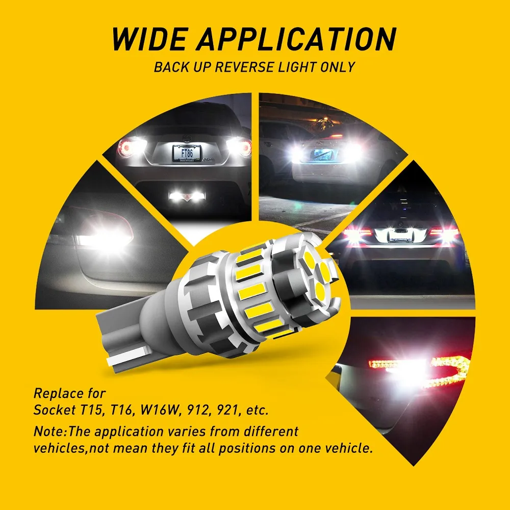 AUXITO T15 LED Bulbs T16 912 921 W16W, Error-Free Car Backup Reverse ...