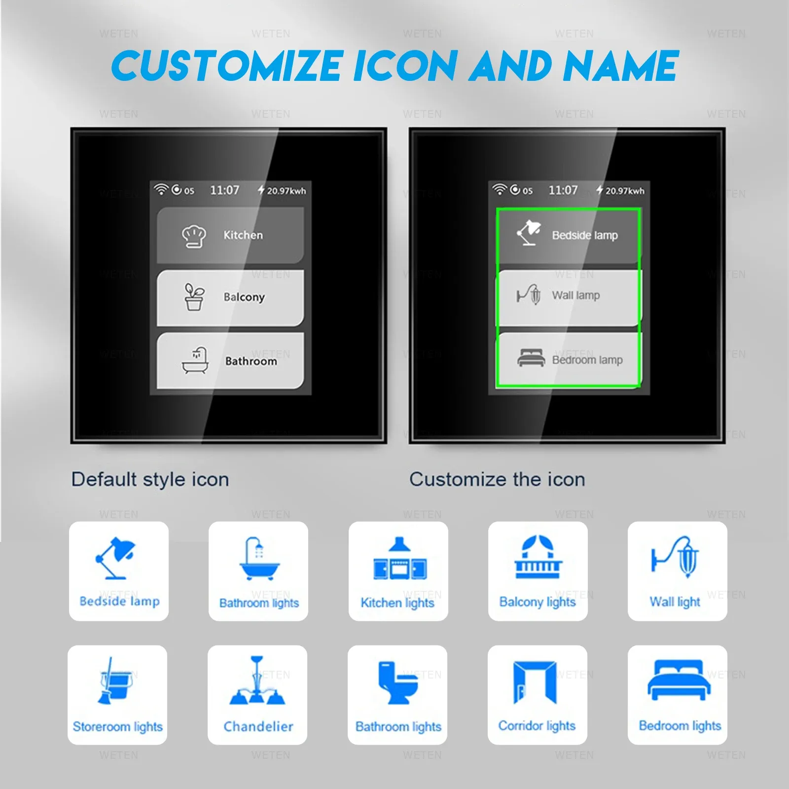 Smart Switch Homekit WiFi Light Switch Curtain Switch with LCD Screen ...