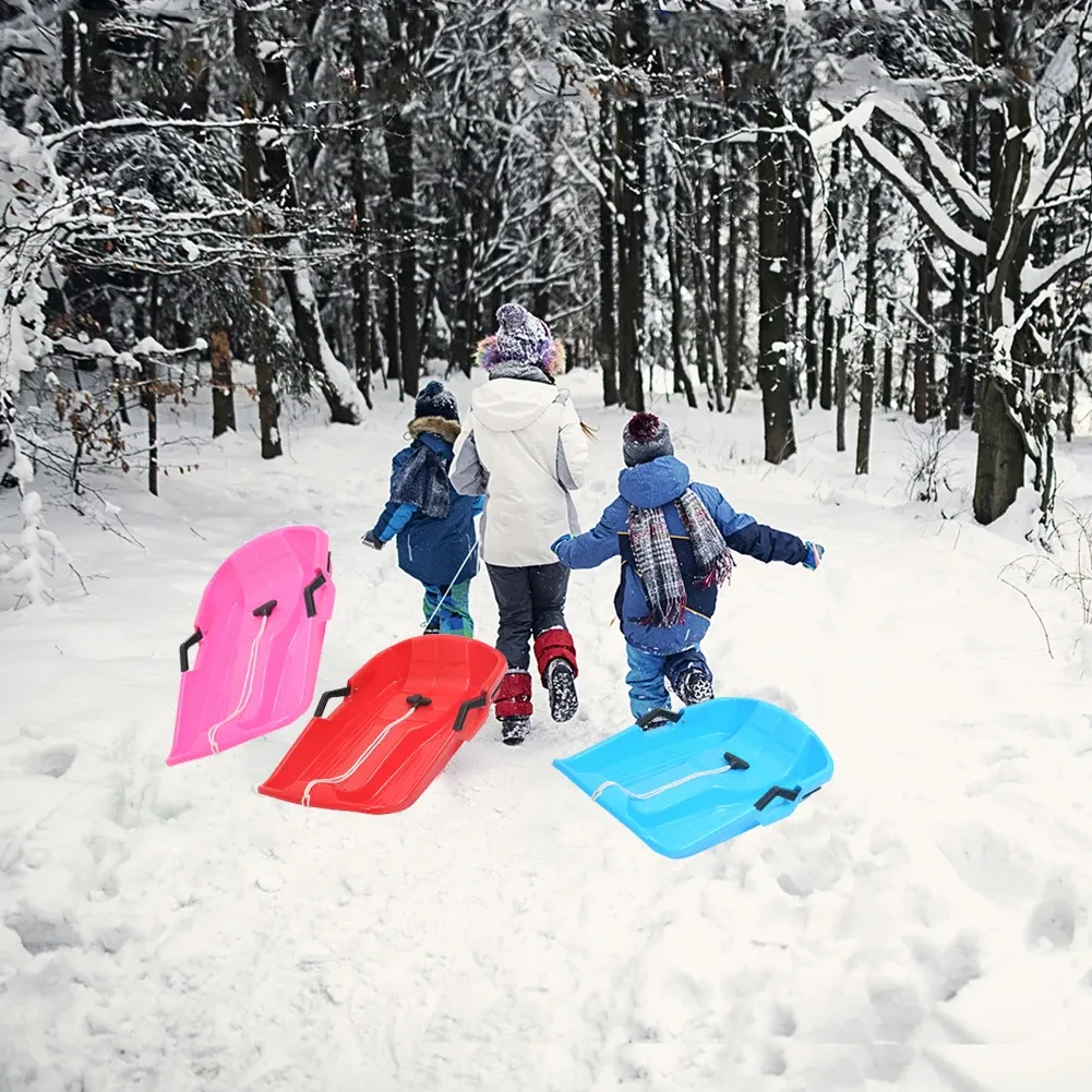 Plastic Snow Sled With Handle Snow Sled For Kids & Adults – Durable ...