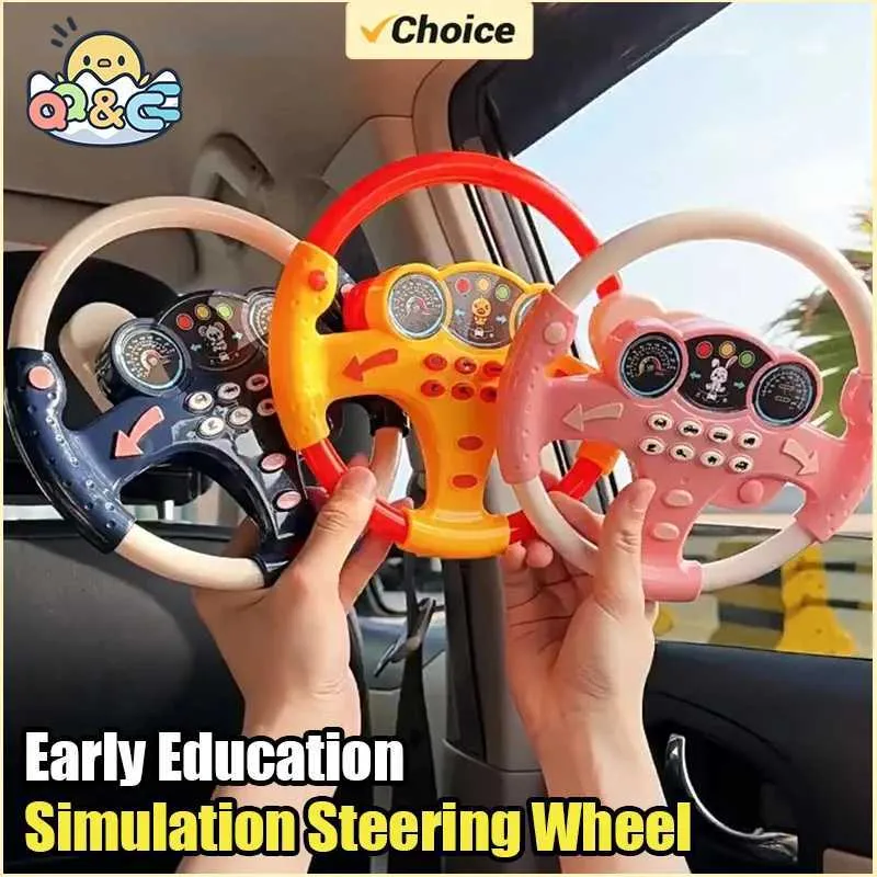 Electric Steering Wheel Toy for Kids - Pretend Play Driving Game, Early ...