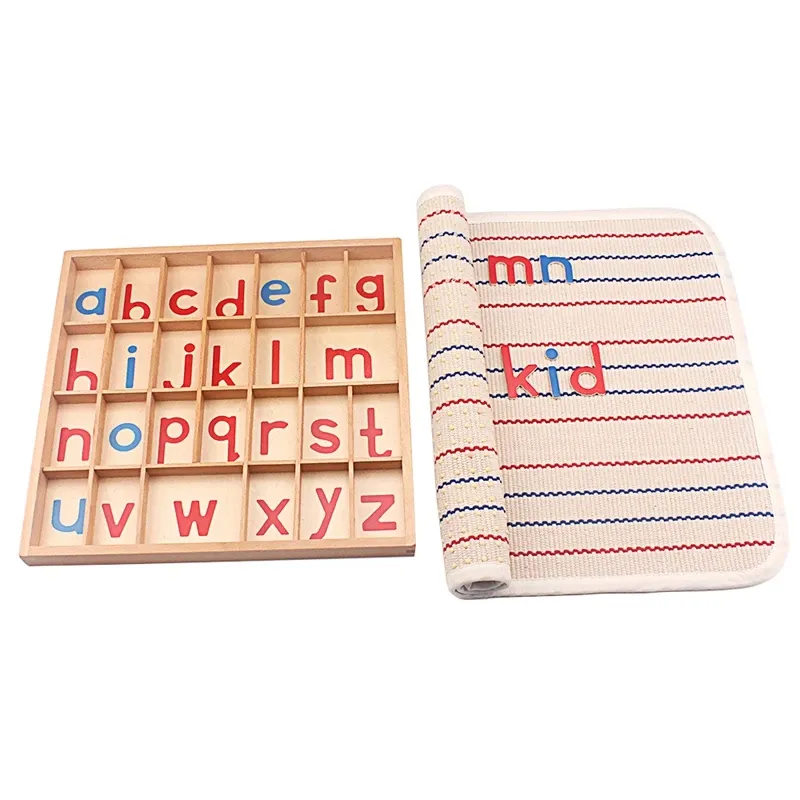 Wooden Alphabet Letters Set With Alphabet Play Mats: Movable Alphabet ...