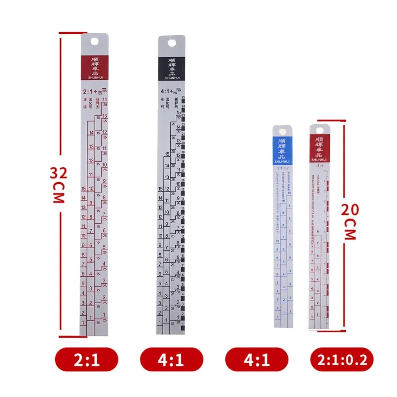 Standard Black/Red Car Paint Mixing Ruler Tool Kit for Precise ...