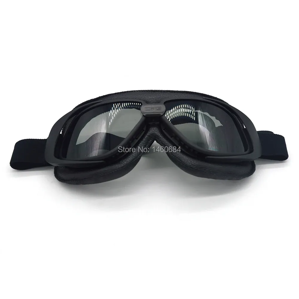 DHgate.com:Vintage Black Leather Motorcycle Pilot Goggles for Men and ...