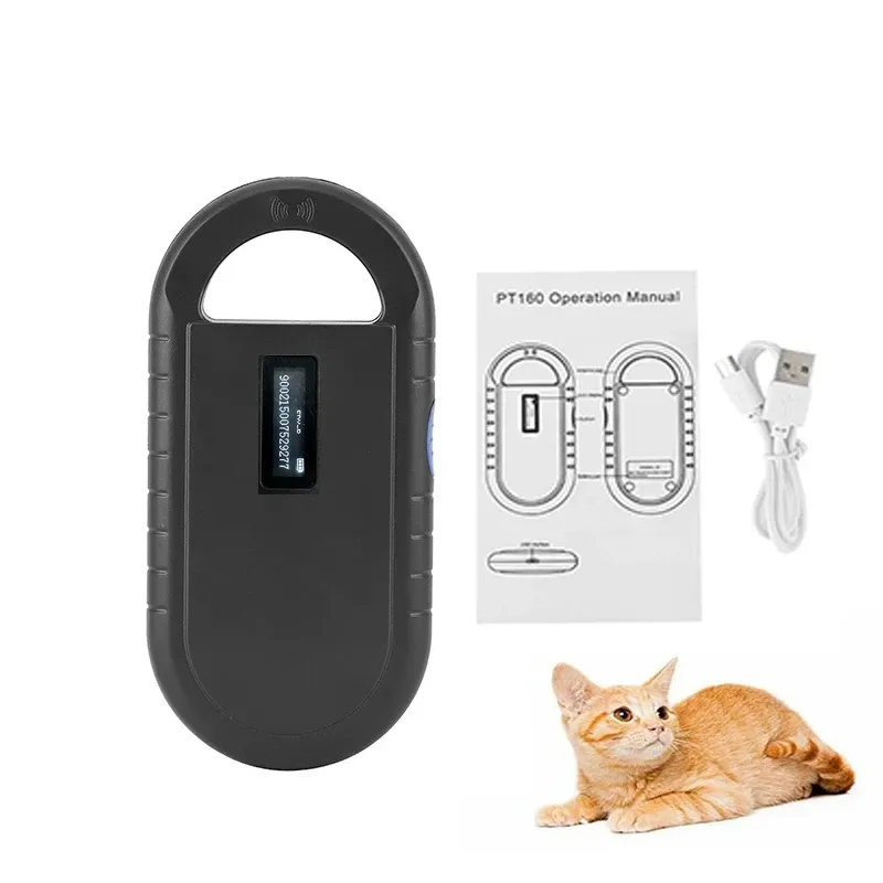 Handheld Animal Microchip Scanner: 134.2KHz/125kHz RFID Reader for Pets ...