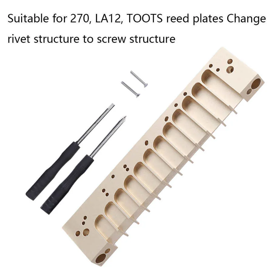 Chromatic 12-Hole Harmonica Comb for HOHNER 270D/270 LA12/TOOTS Reed ...