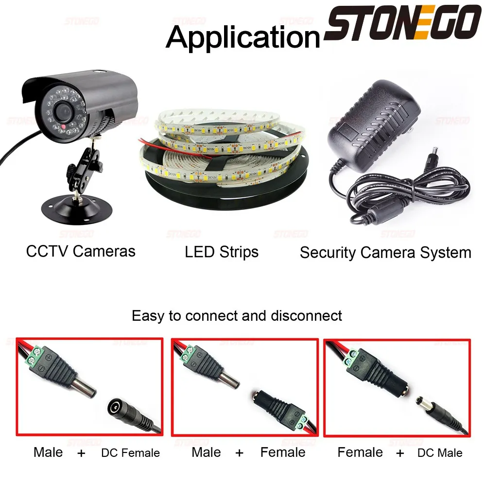 12V DC Power Connectors 5.5mm X 2.1mm Male To... From Ddmyhome, $21.68 ...