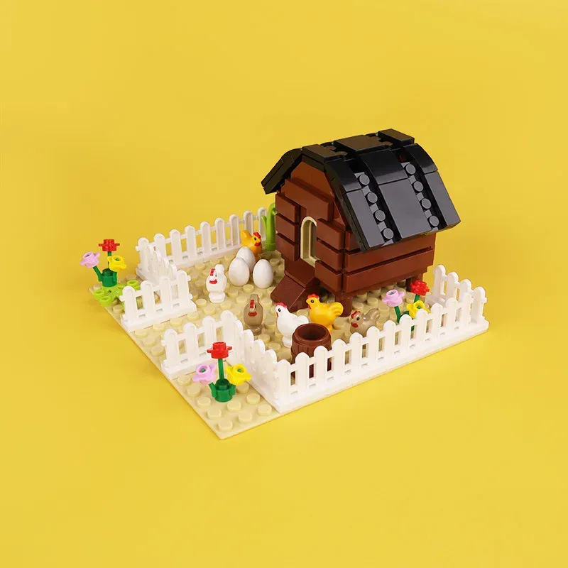 DHgate.com:Chicken Cub Animal Henhouse Farm Building Blocks Ranch Scene ...
