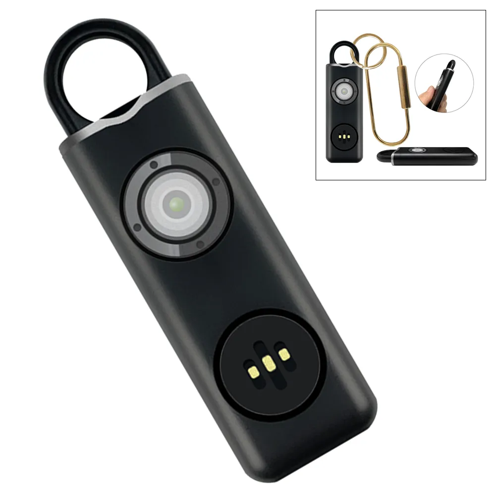 Personal Safety Alarm LED Flashlight, Anti-Wolf Alert, Type-C Charging ...
