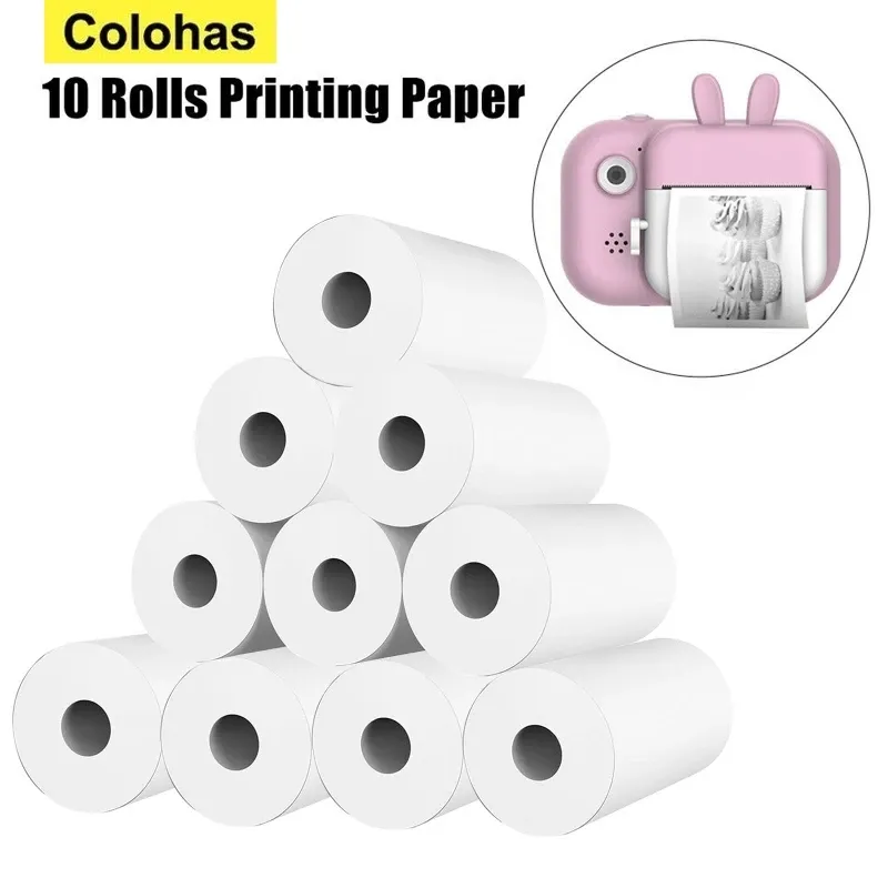 10 Rolls Instant Print Camera Paper - Premium Thermal Printer Paper for ...
