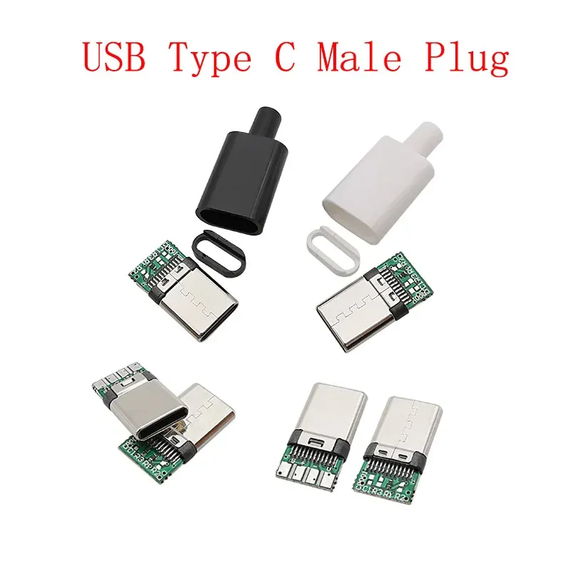 USB Connector Set: Micro USB, Type C, USB 2.0 A Male/Female - Solder ...