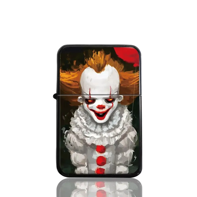 Matte Touch Kerosene Lighter - Horror Pattern Metal Grind Wheel ...