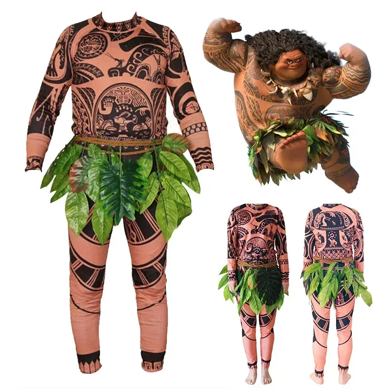 Maui Tattoo Nightingale Armor Cosplay Moana Top, Pants, And Tights For ...