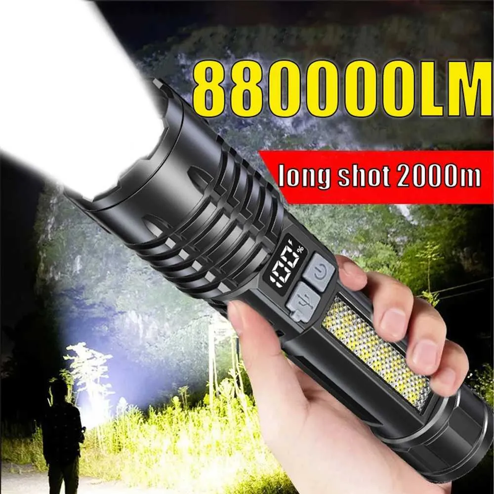 Charging Tactical good flashlight with Long Lens and Built-in Battery ...