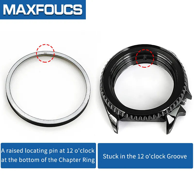 Plastic Chapter Ring Suitable For SKX007 30.5x27.4mm Watch Case White ...