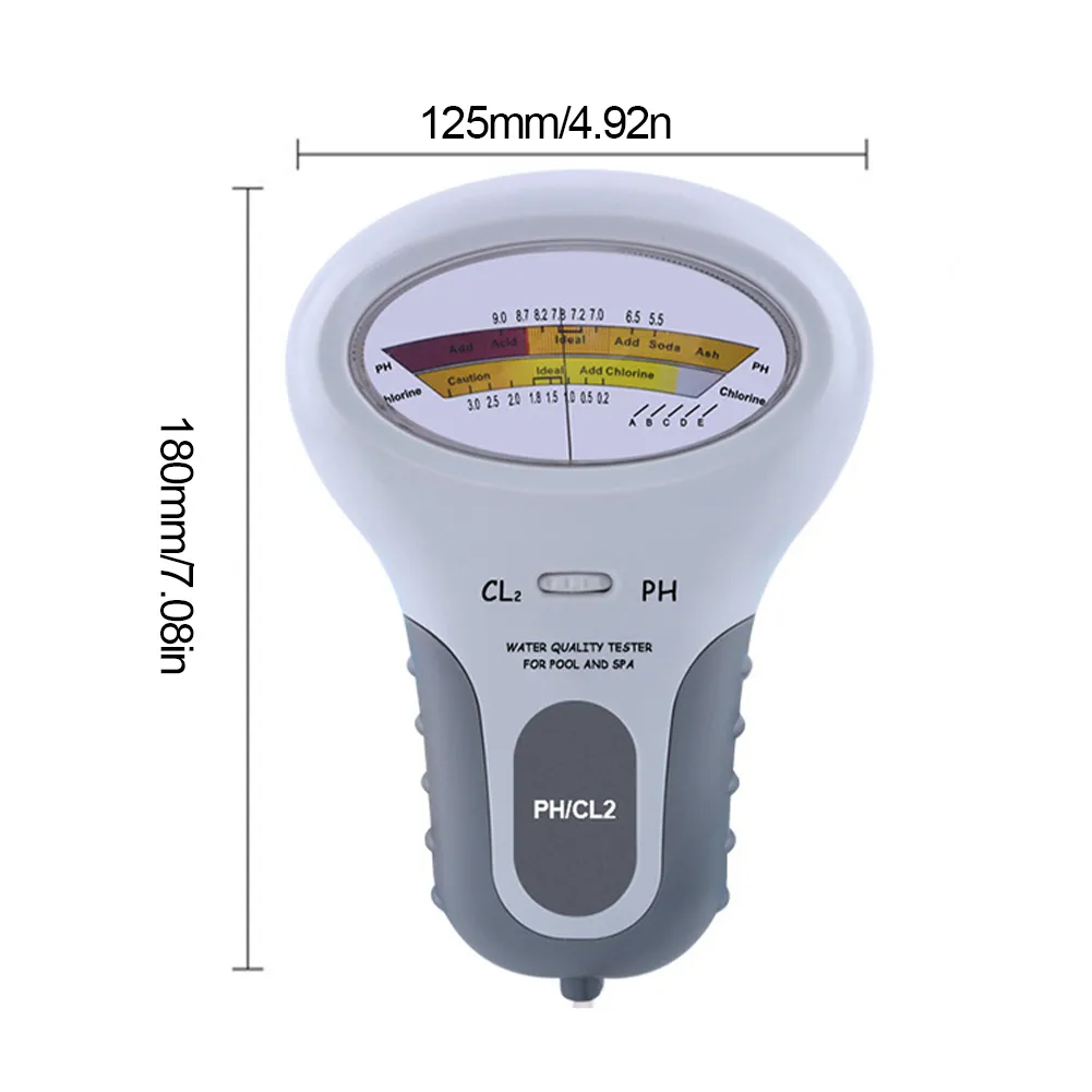 2024 Waterproof Chlorine & pH Monitor w/ Probe for Pools, Spas & Hot ...