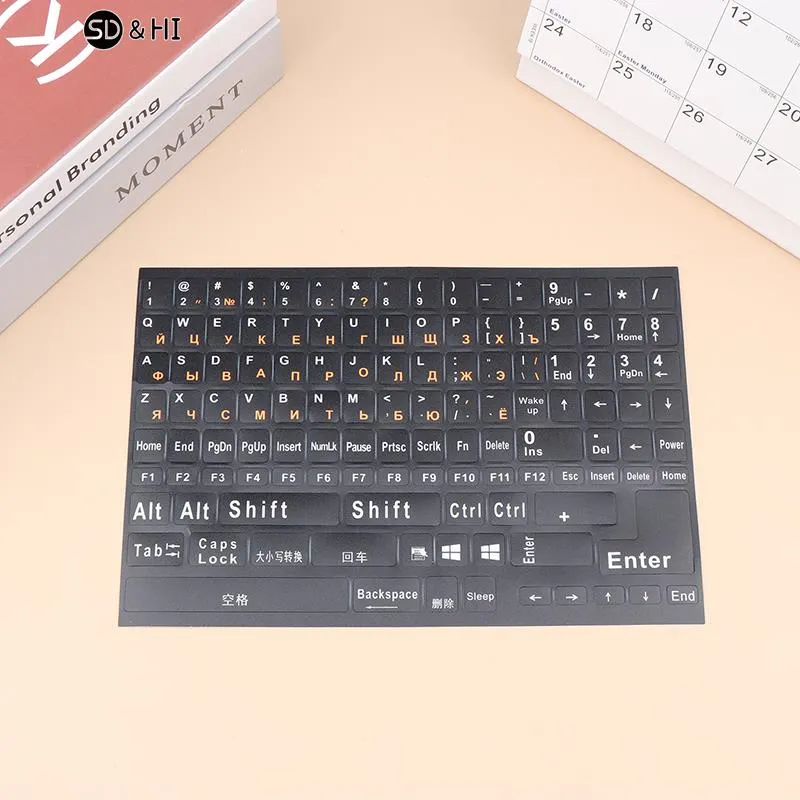 Premium Full-Size keyboard with stickers for Russian and English Layout ...